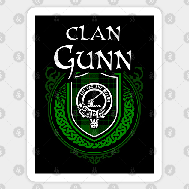 Clan Gunn Surname Scottish Clan Tartan Crest Badge Scottish Clan Sticker Teepublic